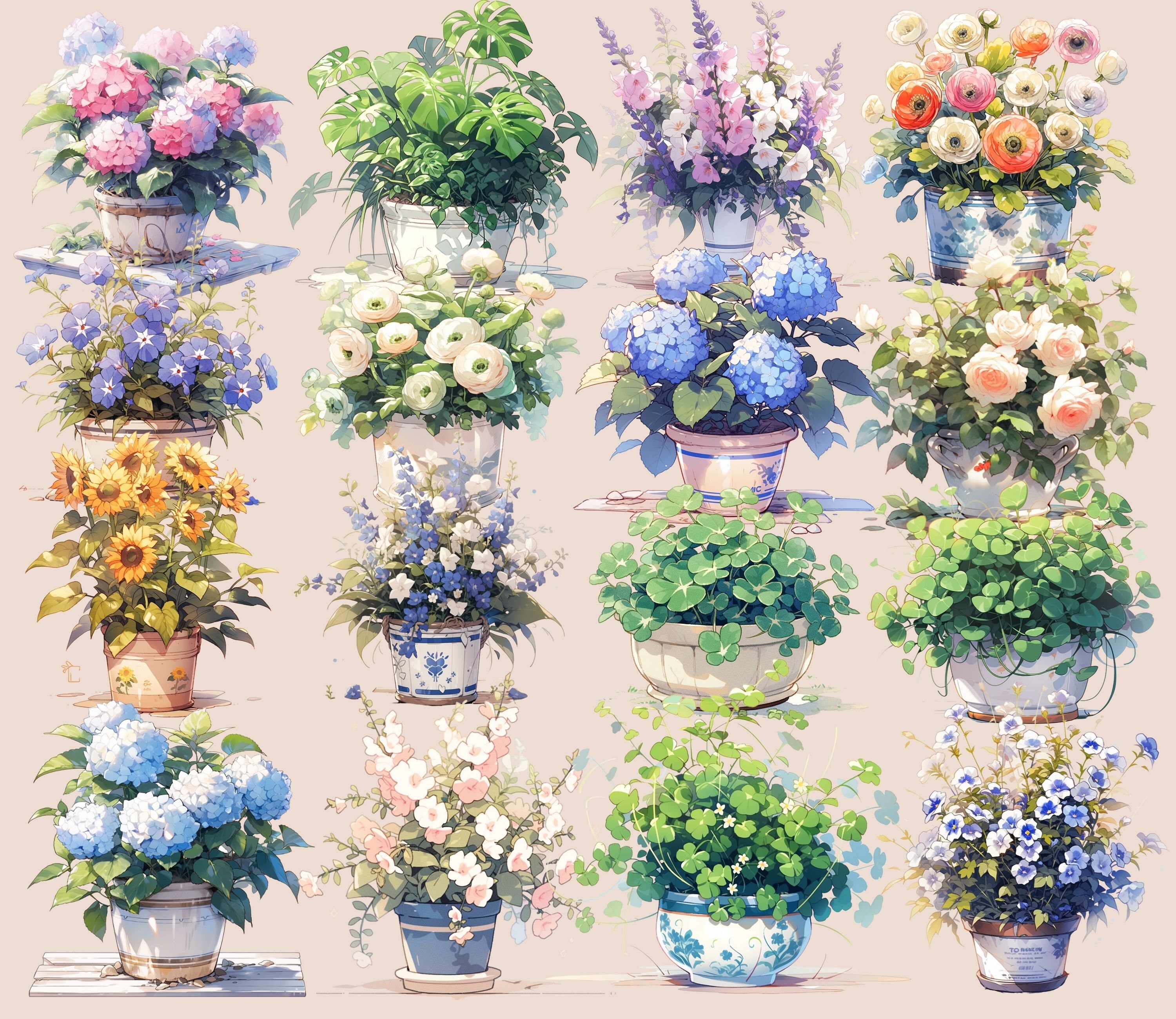 16 Potted Plants Clipart Plant Pot Clip Art House Plant Floral ...