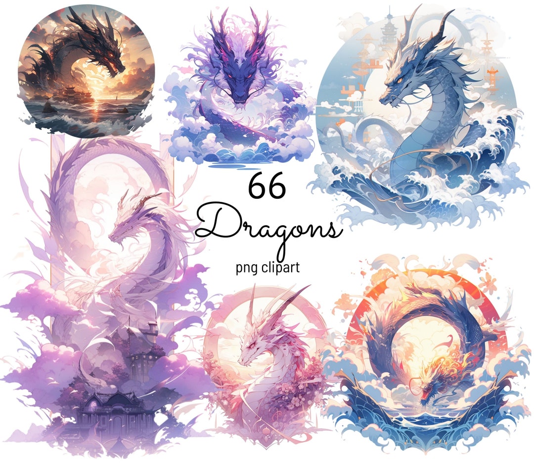 Dragon Clipart Majestic and Cute Baby Dragons Clip Art Scrapbooking ...