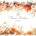 Fall Floral Border Clipart: Watercolor Wildflower PNG (digital Download ...