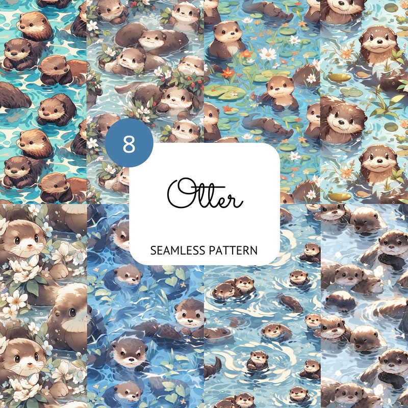 Otter Print - Etsy