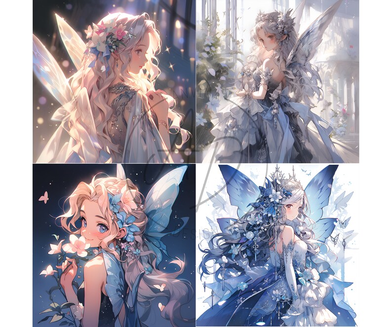 Beautiful Fairy Printable Clipart Fae Art Print Fairy Digital Poster ...