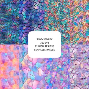 Opal Seamless Pattern Terrazzo Pattern Mosaic Digital Paper Iridescent ...