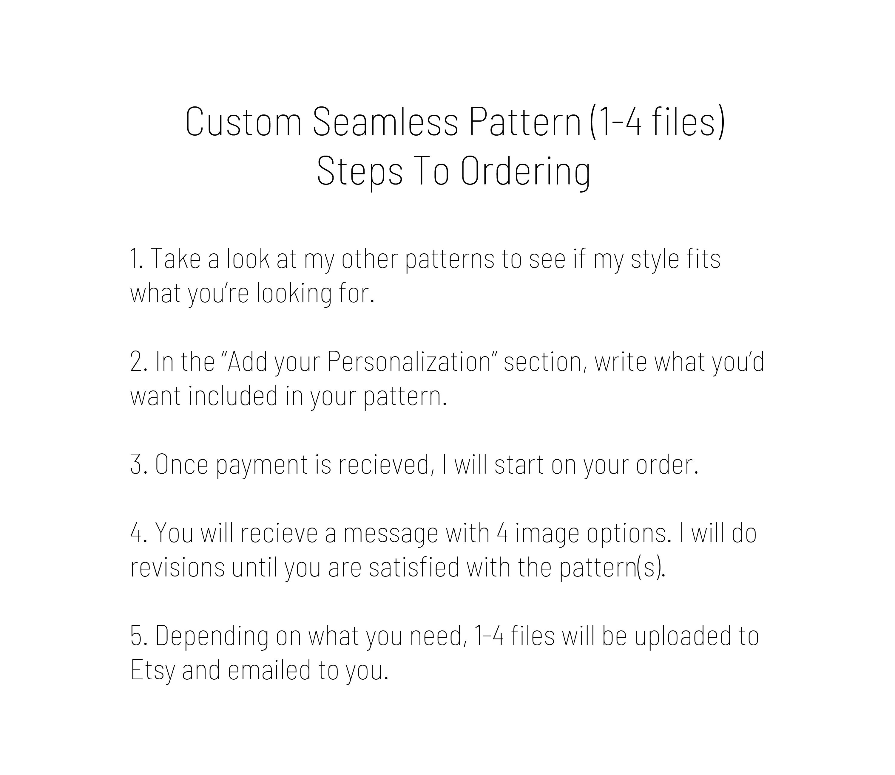 Custom Seamless Pattern Custom Pattern Repeating Pattern Fabric File ...