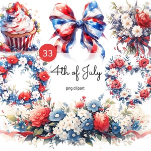 4th of July Clipart USA Independence Day Clip Art American Holiday PNG ...