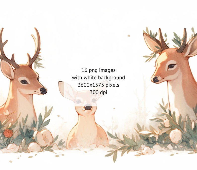 16 Christmas Borders Clipart Deer Digital Paper Card Making Xmas ...