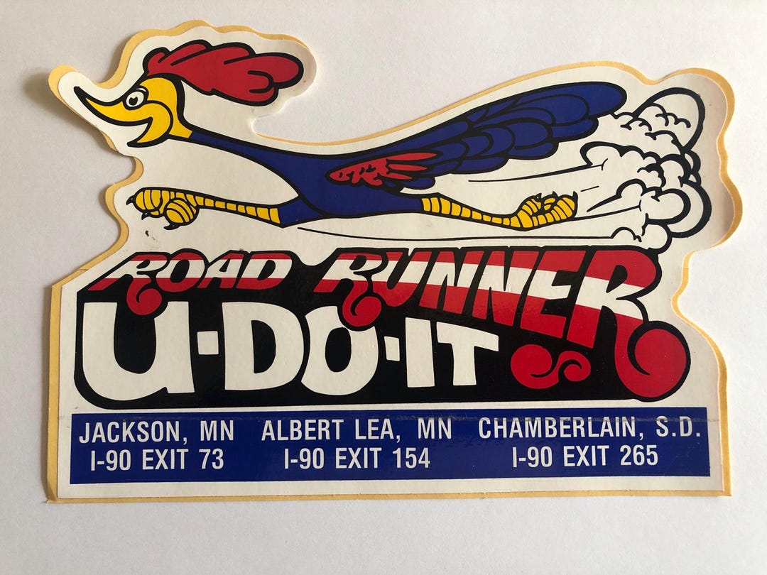 Vintage Road Runner Gas Station Bumper Sticker - Etsy
