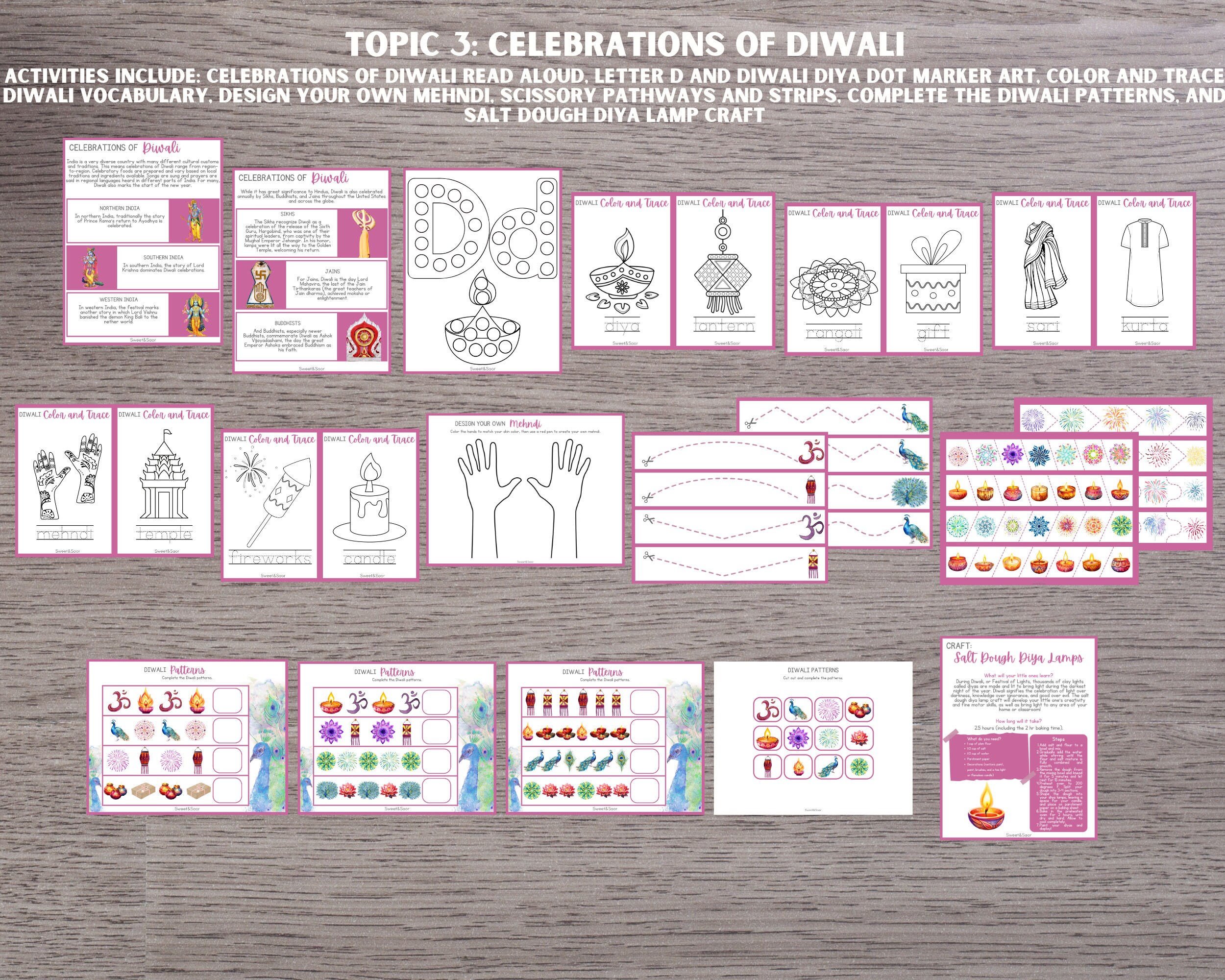 DIWALI Unit Study, Diwali Printable Activities, Cultural Celebrations ...