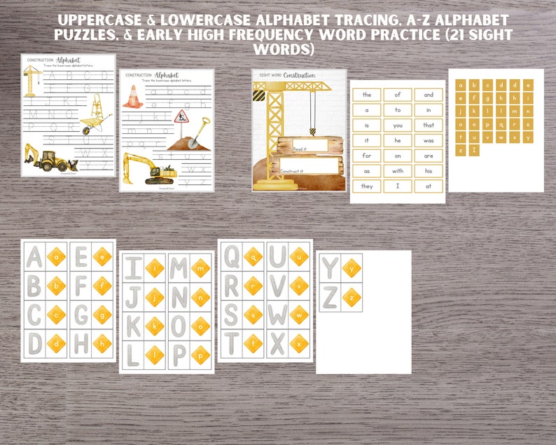 Construction Preschool Activity Bundle: Fine Motor Skills (digital ...