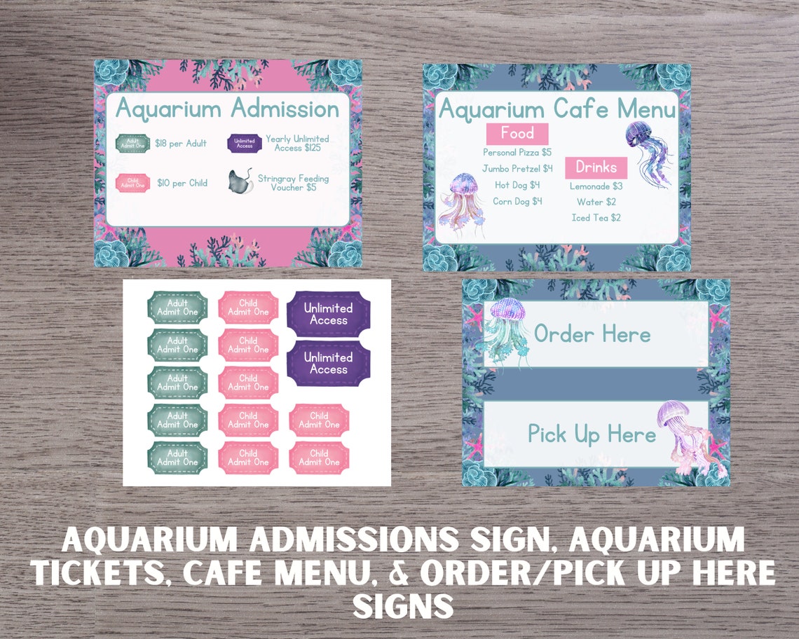 Aquarium Dramatic Play, Pretend Play Printable, Classroom Dramatic Play ...