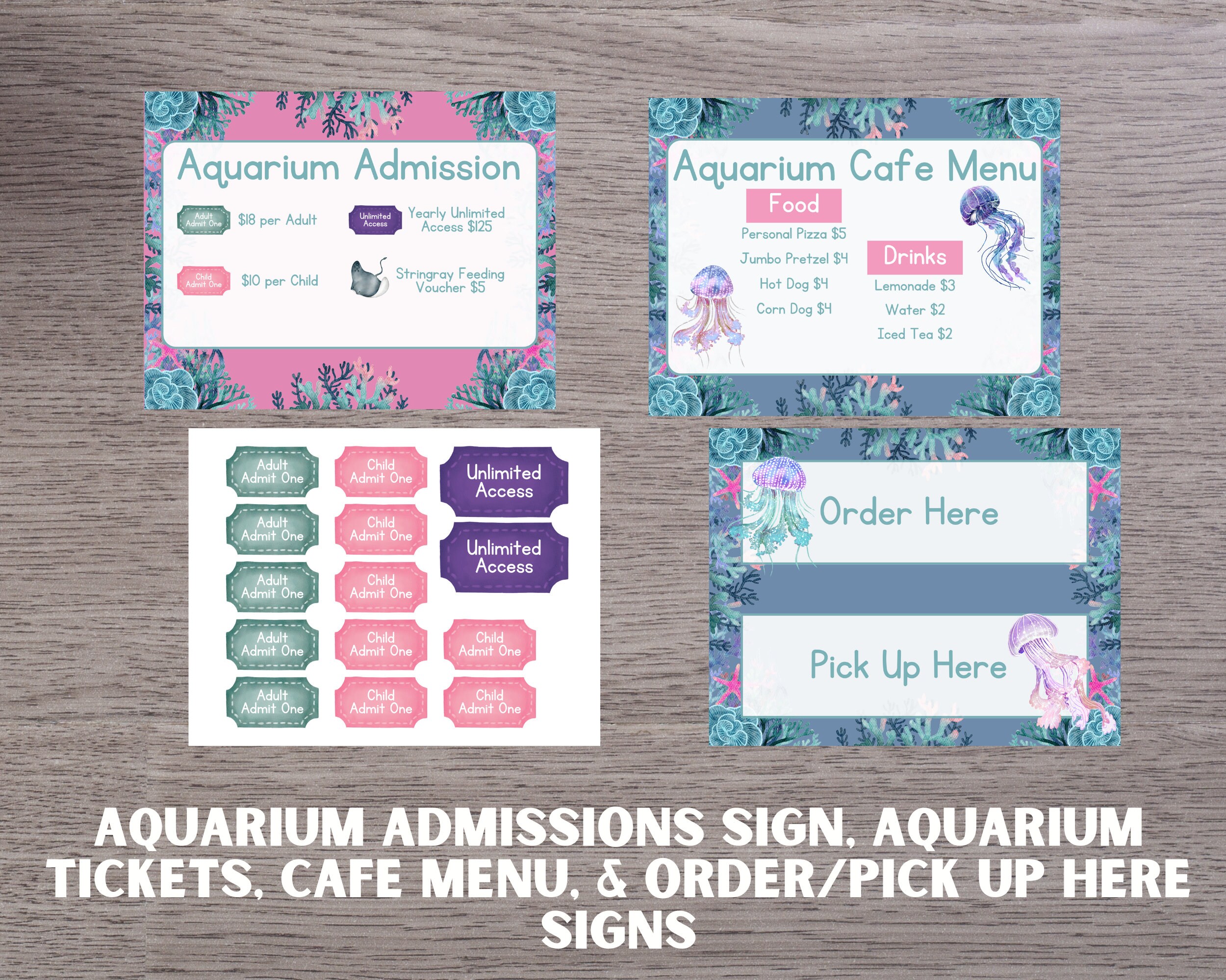 Aquarium Dramatic Play, Pretend Play Printable, Classroom Dramatic Play ...