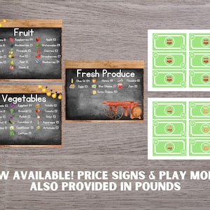 Farmer's Market Dramatic Play Set: Printable Pretend Play (PDF Download ...