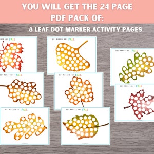 Fall Dot Marker Activity: Preschool Printable, Autumn Leaves, Pumpkins ...