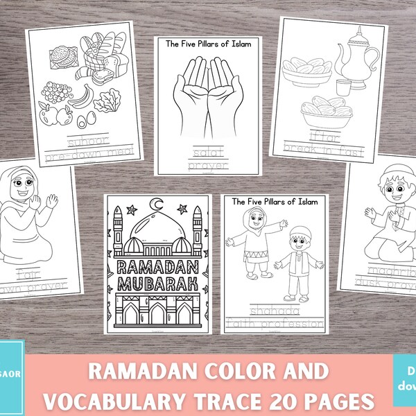 Kids Islamic Tracing Book - Etsy