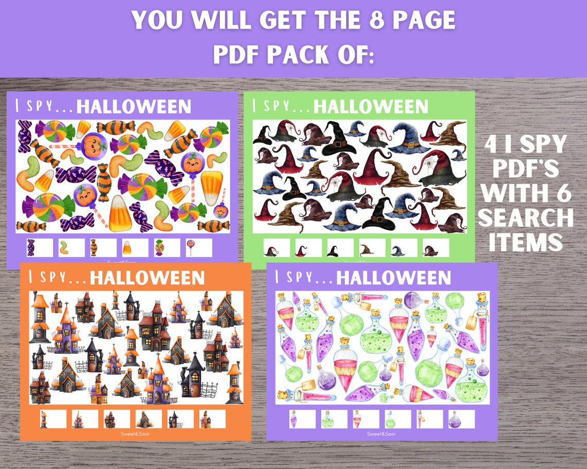 Halloween I Spy, Preschool Printable, Preschool Game, Halloween ...