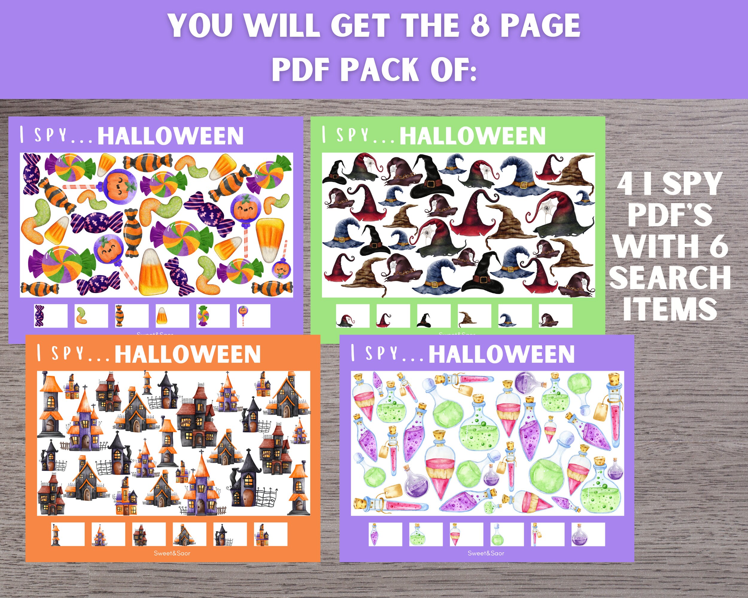 Halloween I Spy, Preschool Printable, Preschool Game, Halloween ...