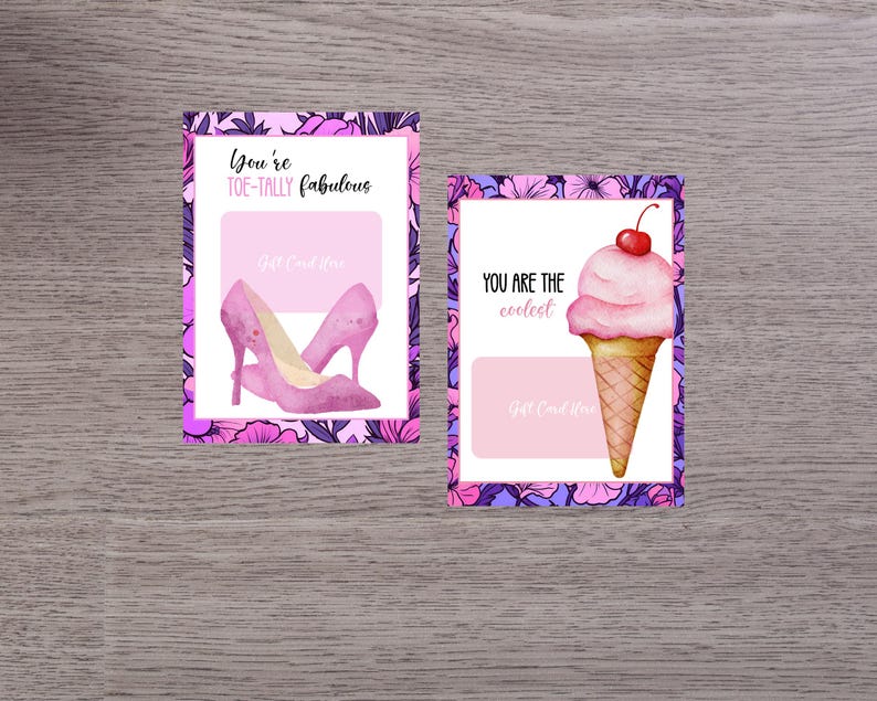 Teen Girl Gift Card Book: Customizable Birthday Gift (digital Download ...