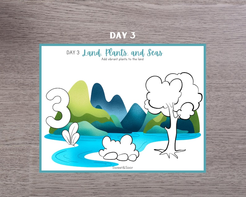 Days of Creation Play Dough Mats, Bible Story Playdough Mats, Printable ...