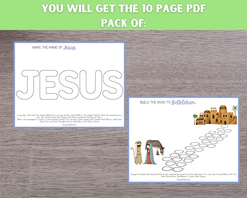 Nativity Story Playdough Mats: Christmas Bible Activity (PDF Download ...