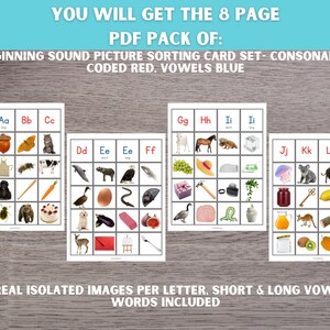 Beginning Sounds Sorting Cards, Preschool Letter Sounds Picture ...