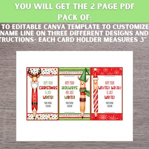 Printable Christmas Pencil Holder Tags: Editable Classroom Gift ...