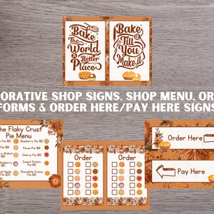 Pie Shop Dramatic Play Set: Printable Thanksgiving Pretend Play (PDF ...