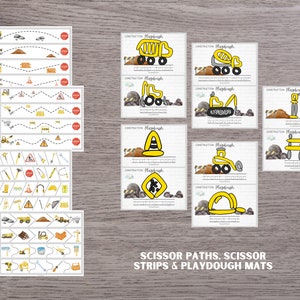 Construction Preschool Activity Bundle: Fine Motor Skills (digital ...