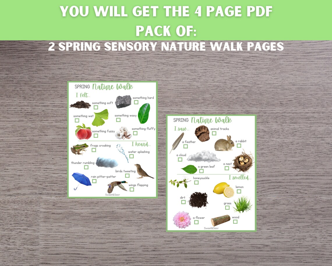 Spring Scavenger Hunt Printable, Spring Nature Walk, Outdoor Sensory ...