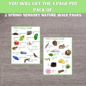 Spring Scavenger Hunt Printable, Spring Nature Walk, Outdoor Sensory ...