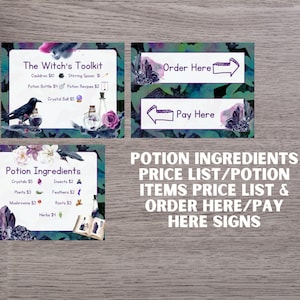 Halloween Potion Shop Dramatic Play Set: Printable Pretend Play (PDF ...