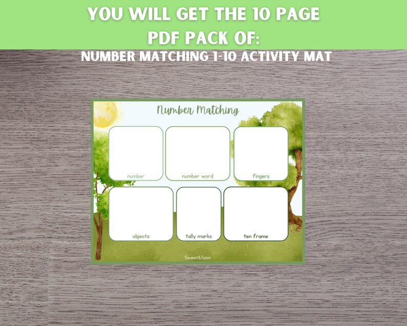Number Matching Practice 1 to 10, Forest Animals Counting Activity ...