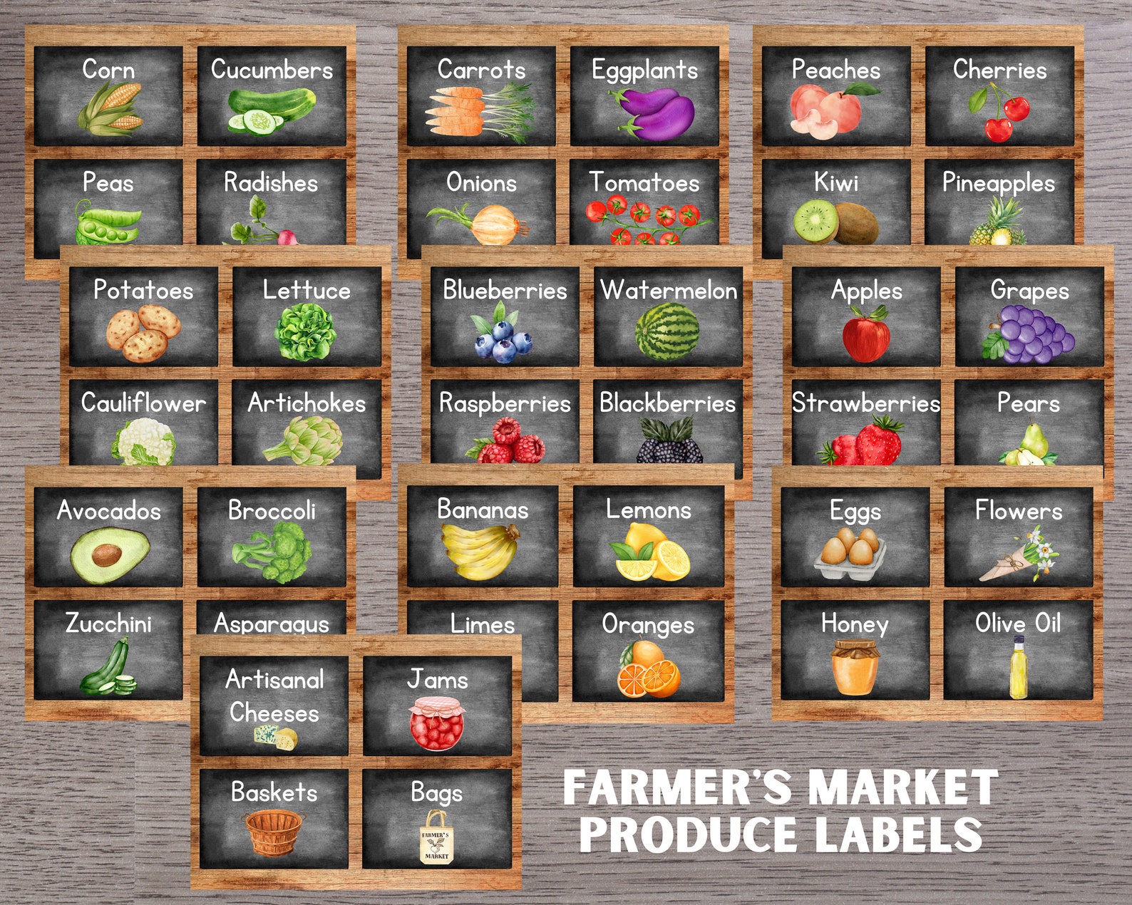 Farmer's Market Dramatic Play Set: Printable Pretend Play (PDF Download ...