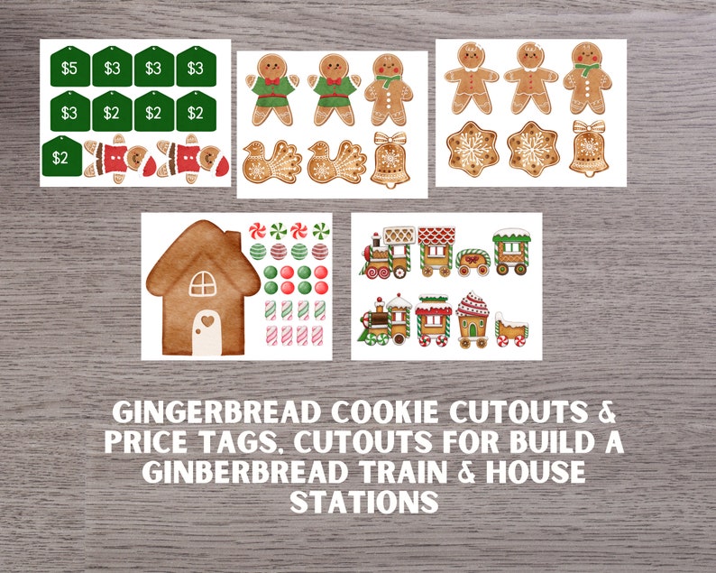 Gingerbread Bakery Dramatic Play Set: Printable Pretend Play (PDF ...