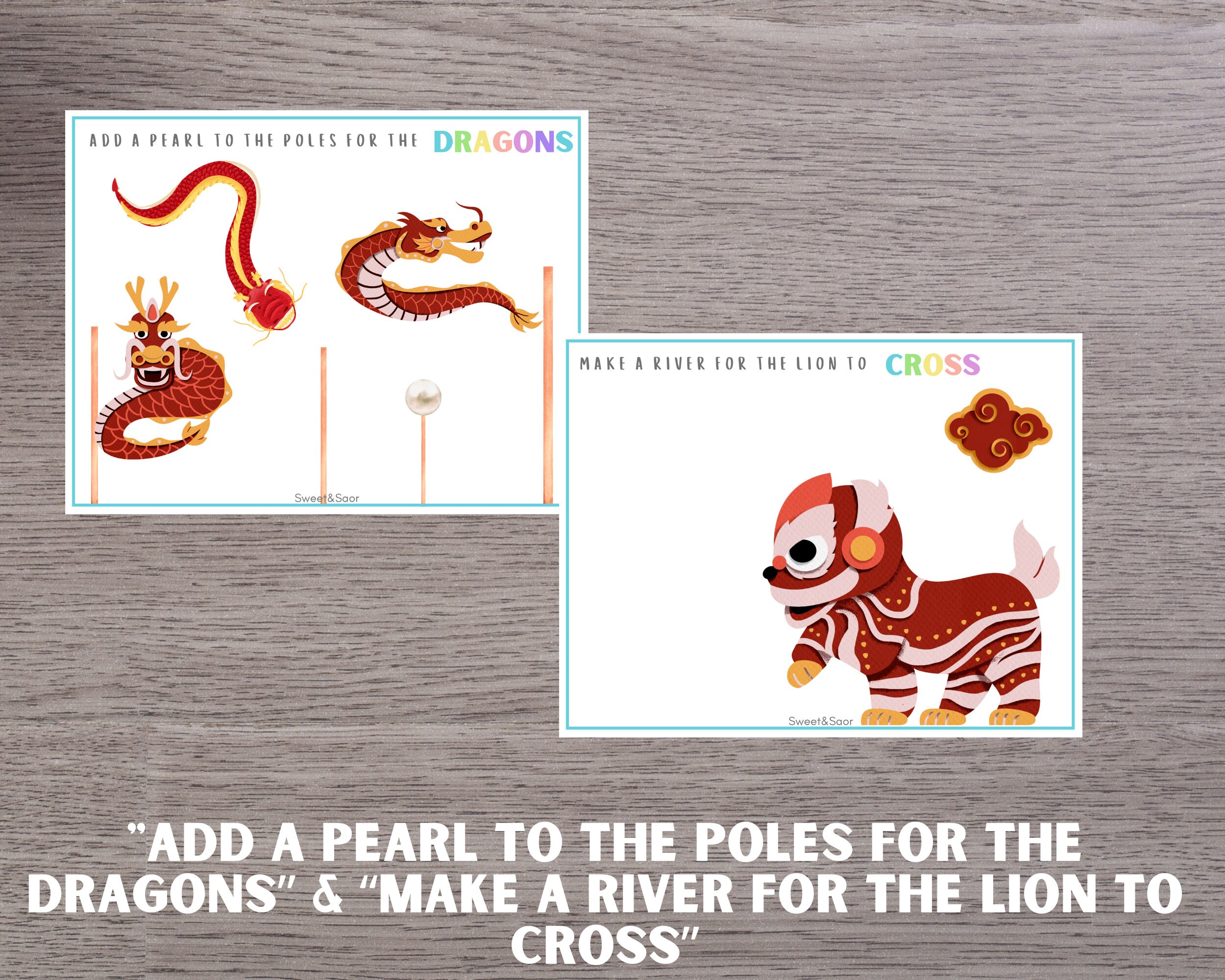 Lunar New Year Playdough Mats, Printable Play Dough Mats, Lunar New ...