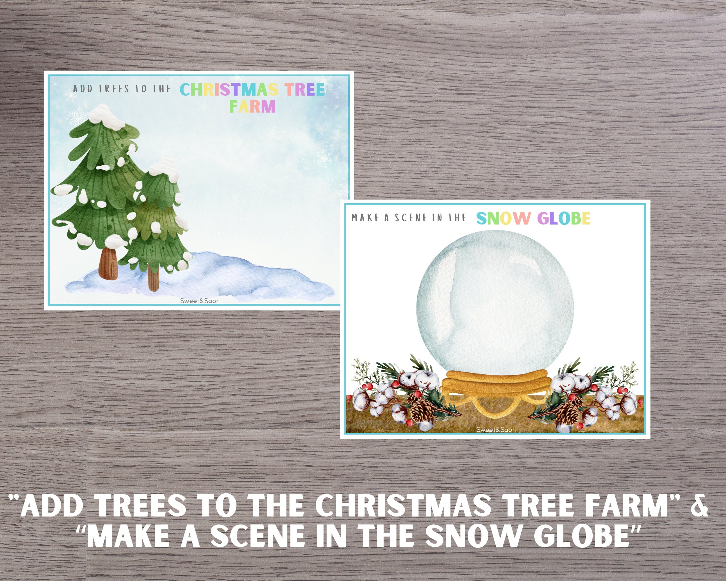 Christmas Playdough Mats, Printable Winter Play Dough Mats, Christmas ...