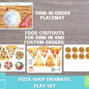 Pretend Play Pizza Parlor Printable, Pizza Parlor Dramatic Play ...