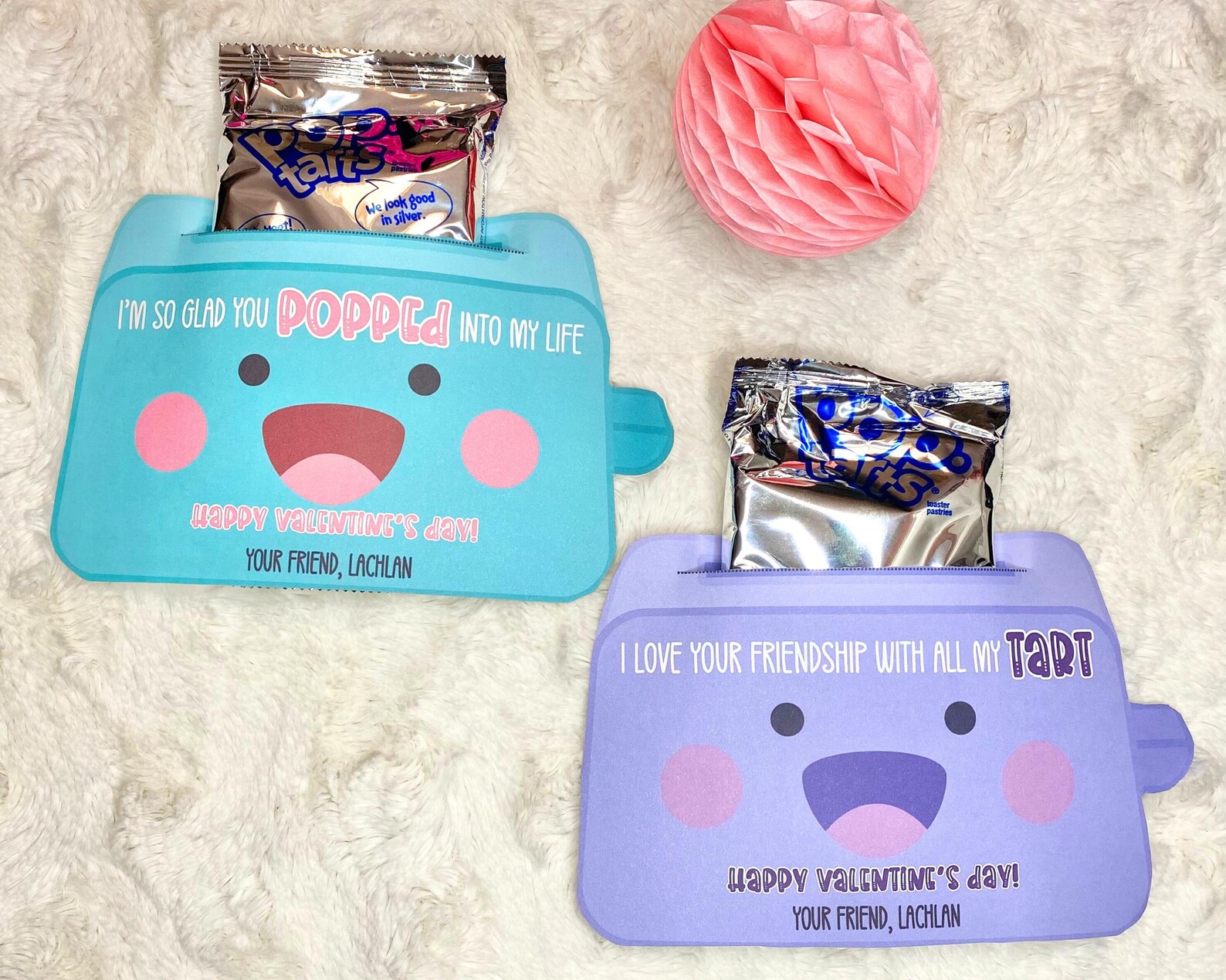Printable Pop Tart Valentine's Day Cards: Classroom Gift Exchange (PDF ...