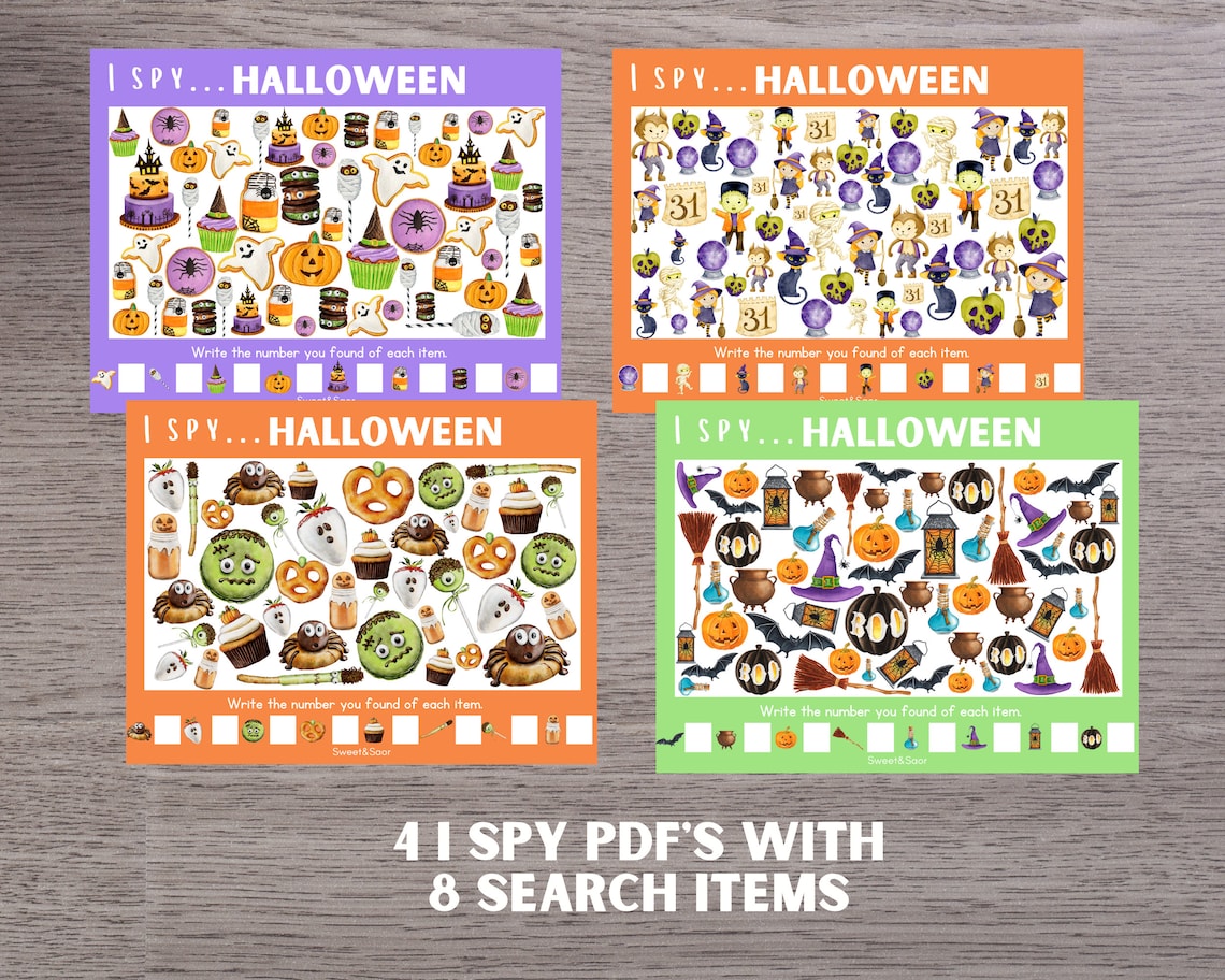 Halloween I Spy, Preschool Printable, Preschool Game, Halloween ...