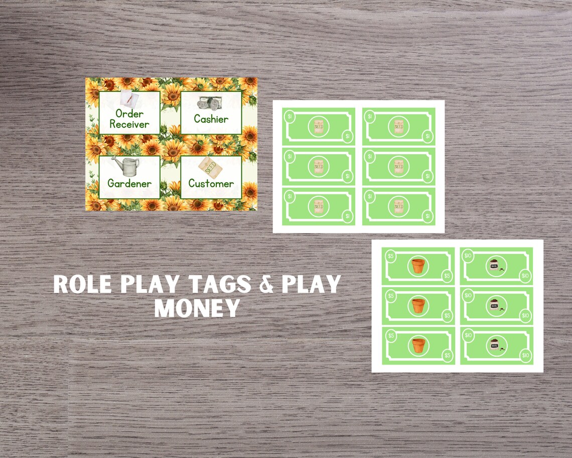 Gardening Dramatic Play, Garden Shop Pretend Play Printable, Classroom ...