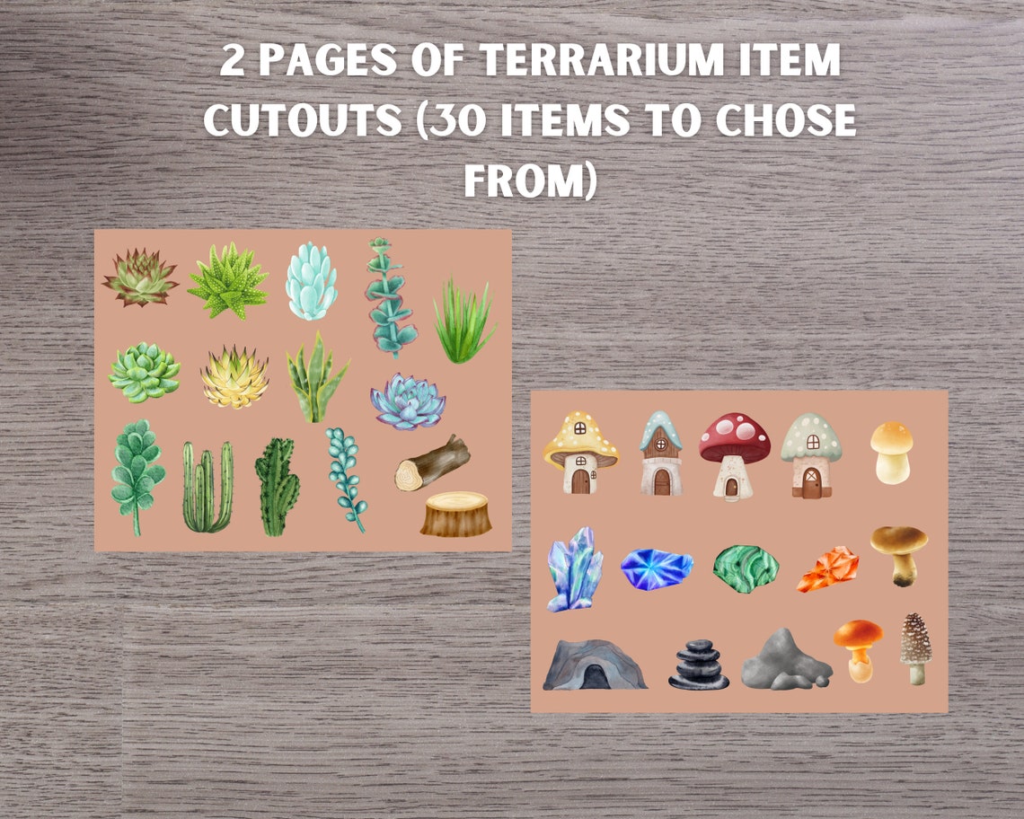 Build a Terrarium, Pretend Play Printable, Make a Terrarium Paper Craft ...