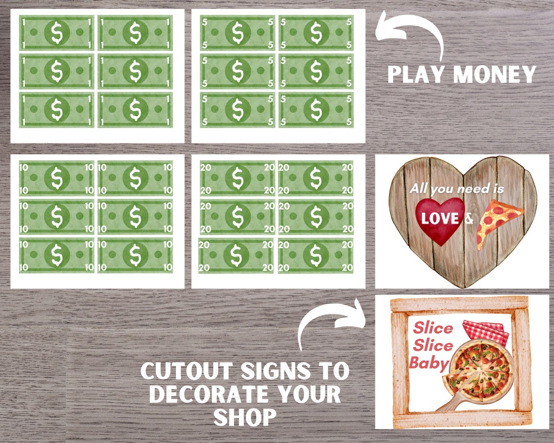 Pretend Play Pizza Parlor Printable, Pizza Parlor Dramatic Play ...