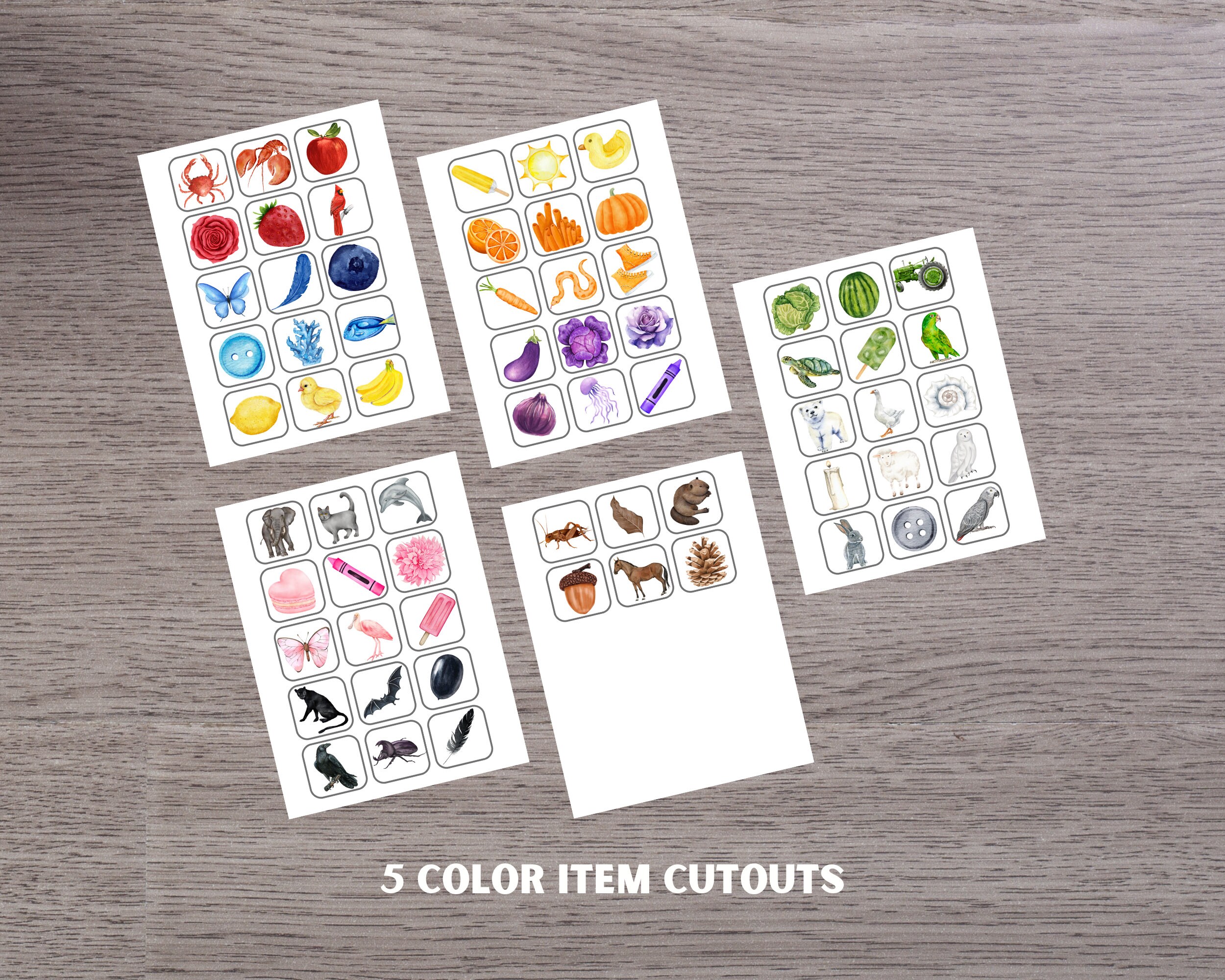 Color Matching, Color Sorting Game, Printable Color Activity, Preschool ...