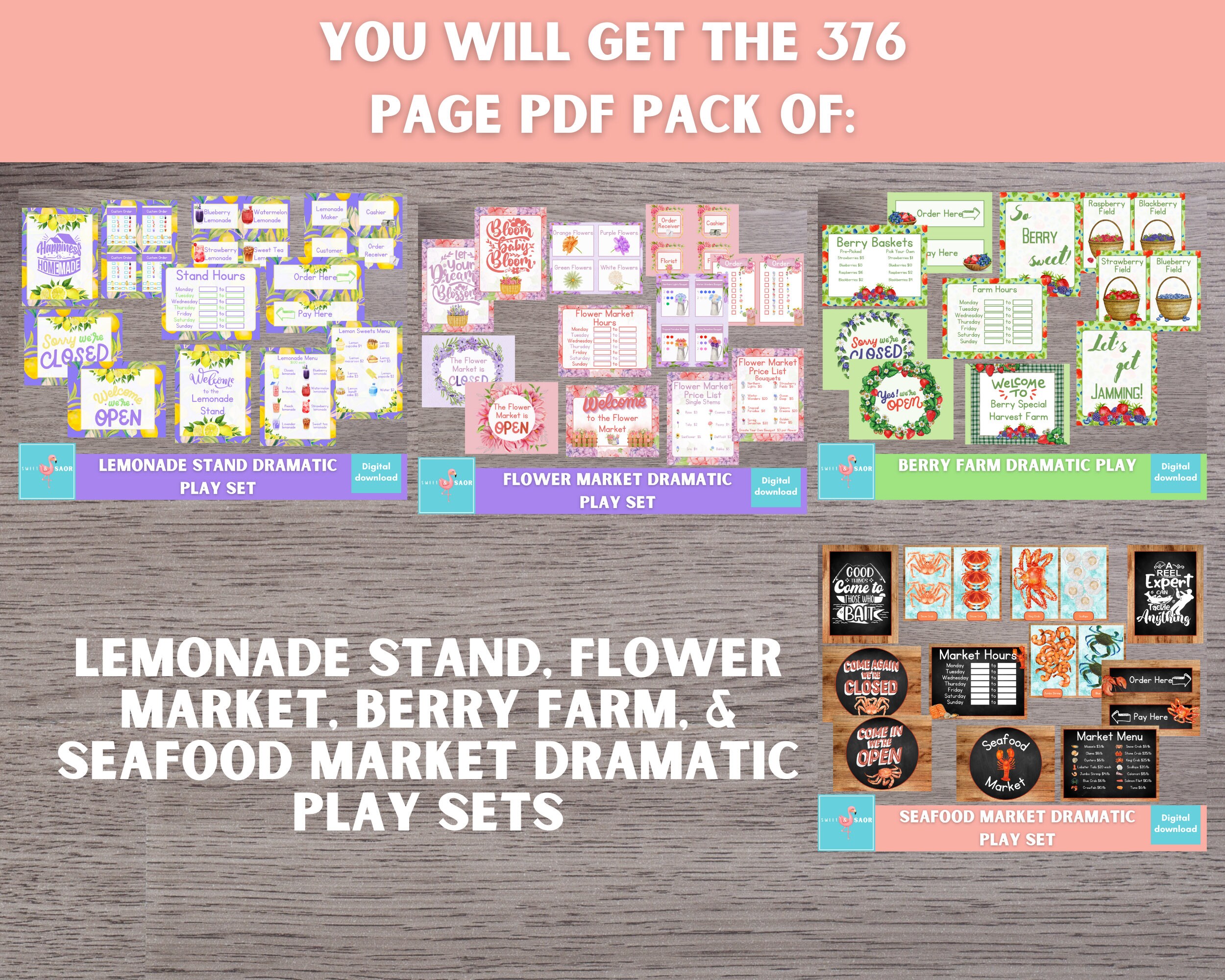 Dramatic Play Bundle #2, Pretend Play Printable Bundle, Dramatic Play ...