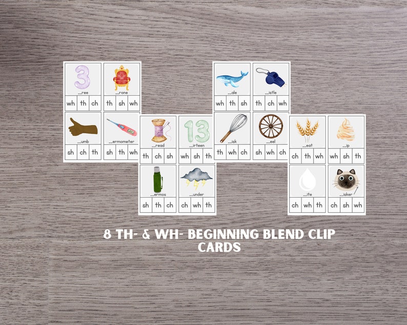 Digraph Clip Cards Beginning Digraphs Ending Digraphs - Etsy