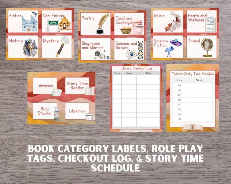 Library Dramatic Play, Pretend Play Printable, Classroom Dramatic Play ...