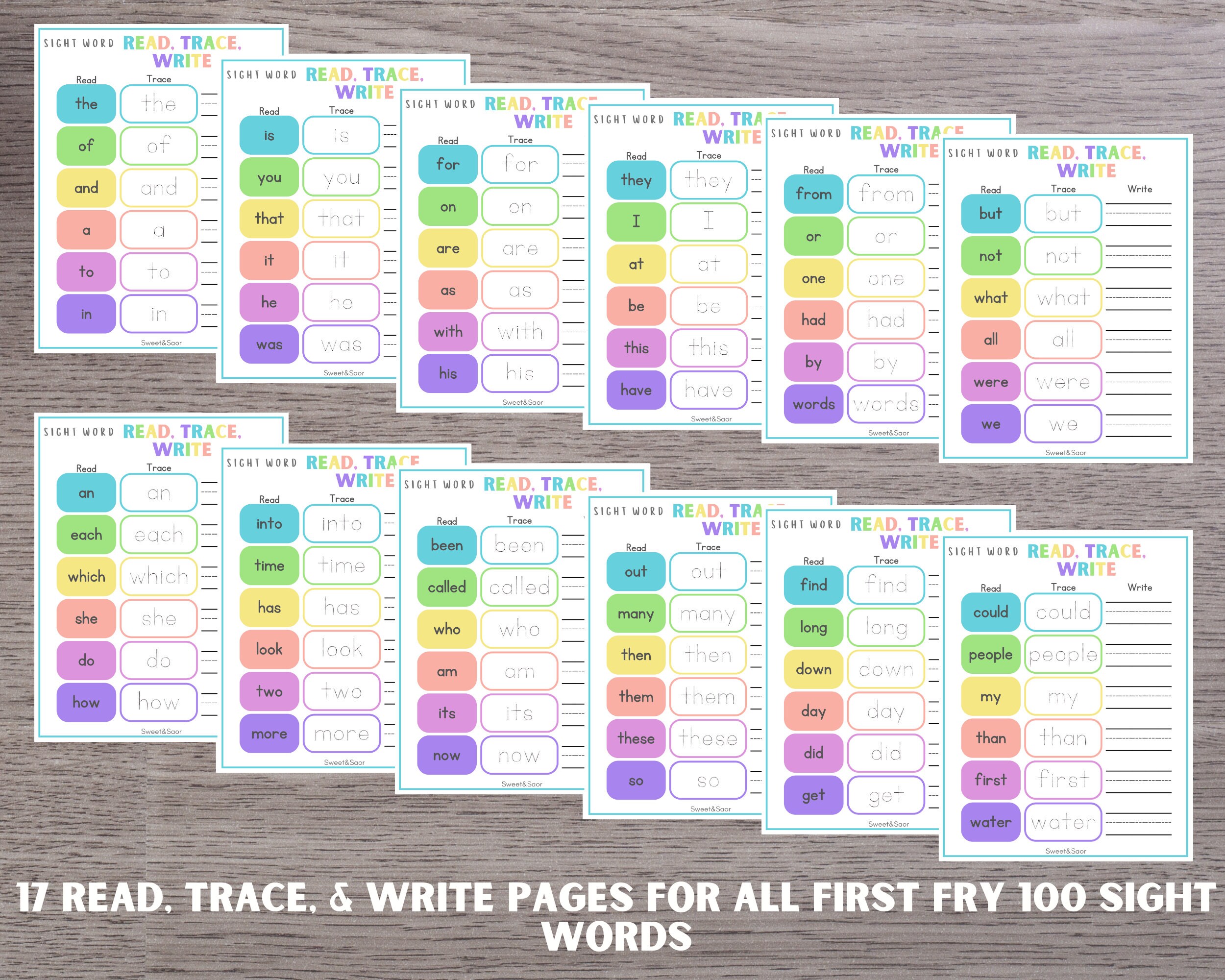 Sight Word Printable, Sight Word Builder, Sight Word Bingo Printable ...