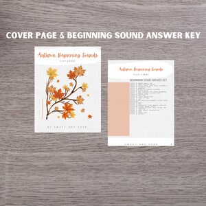 Autumn Beginning Sound Clip Cards, Fall First Letter Sounds Clip Cards ...