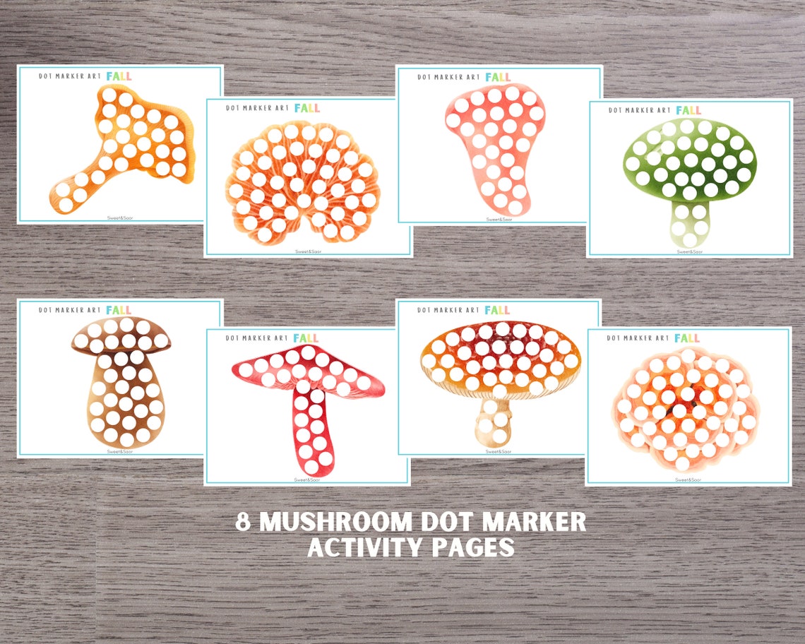 Fall Dot Marker Printable, Preschool Dot Marker Activity, Autumn Dab ...