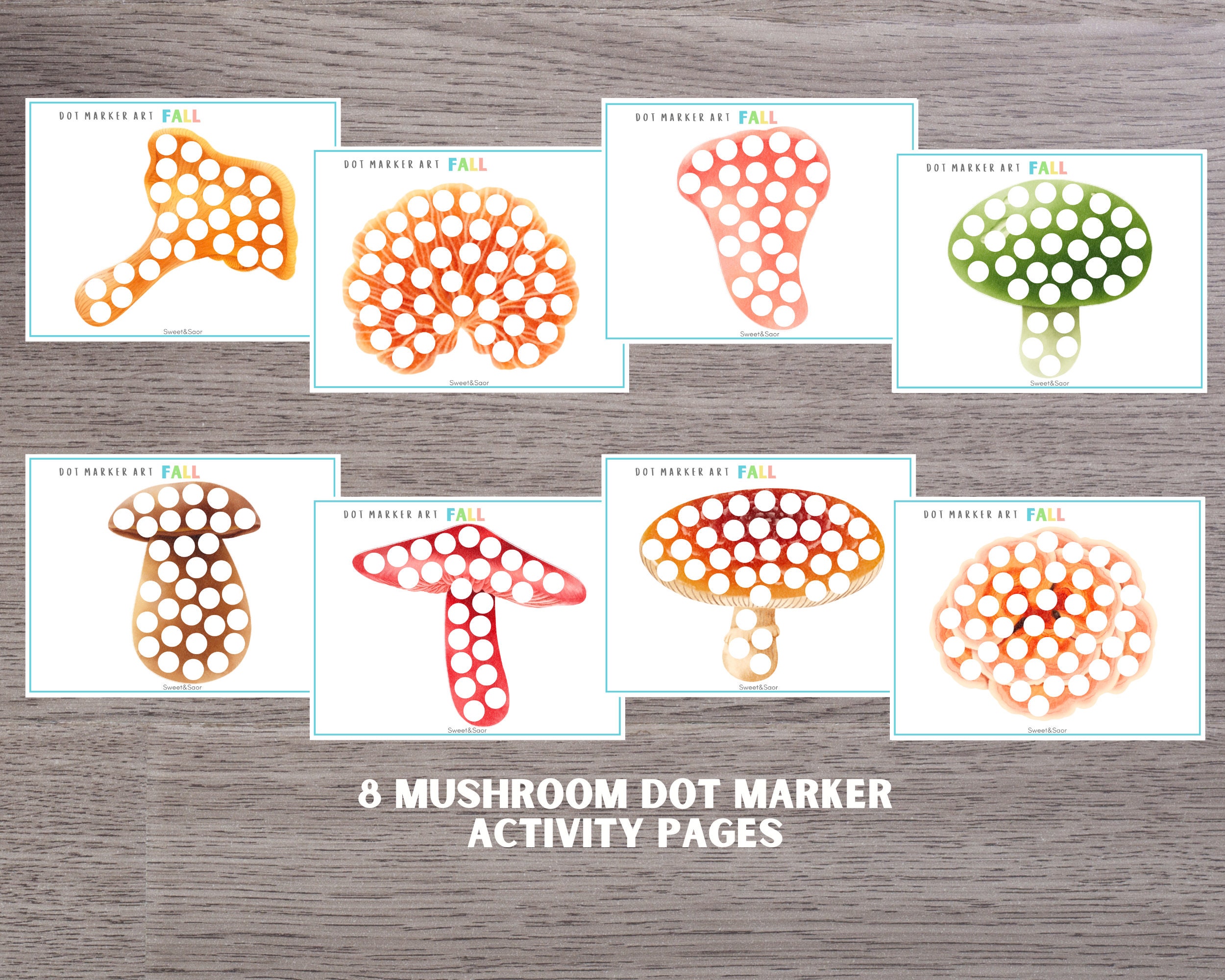 Fall Dot Marker Printable, Preschool Dot Marker Activity, Autumn Dab ...