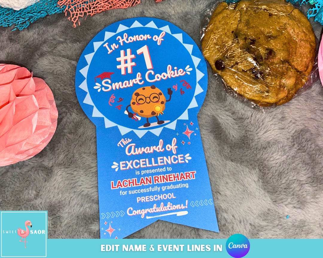 One Smart Cookie Graduation Gift Printable, Personalized Graduation ...