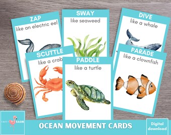 Ocean Movement Cards - Etsy